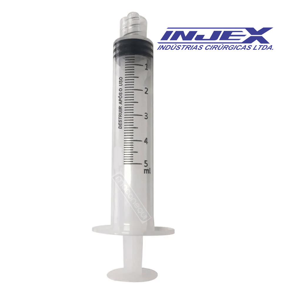 Seringa 05 ml Luer Lock Injex - Maconequi