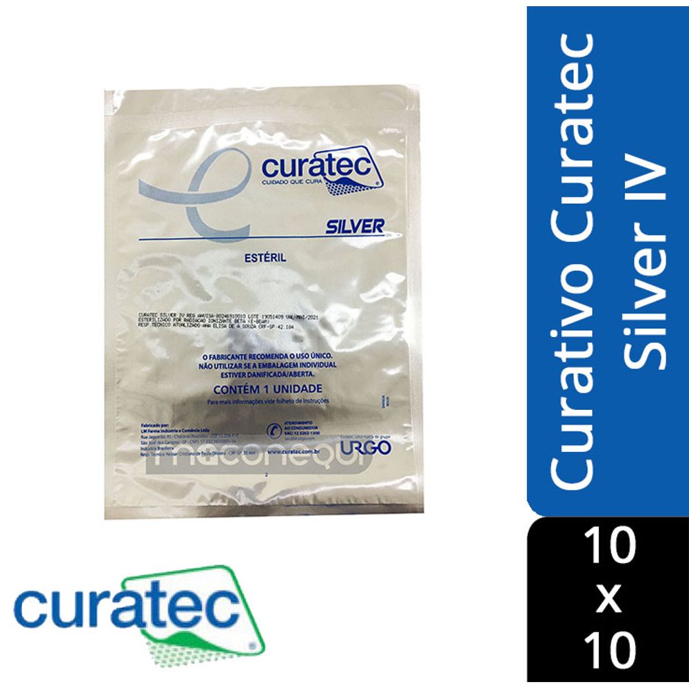 Curativo Silver IV Curatec 10x10cm - Maconequi